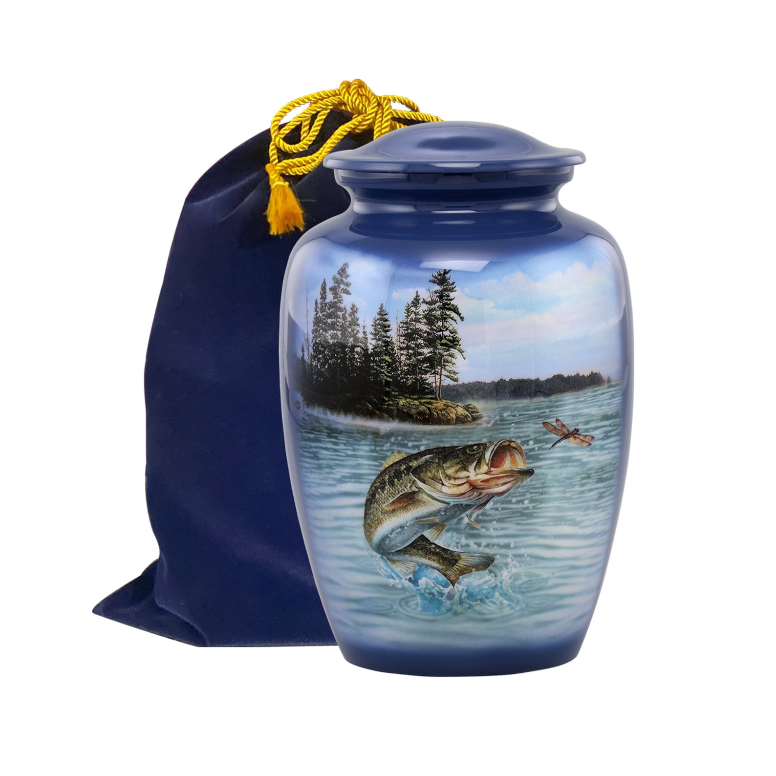 Bass Fish Cremation Urn, Adult Bass Fish Urn, Funeral and Memorial ...