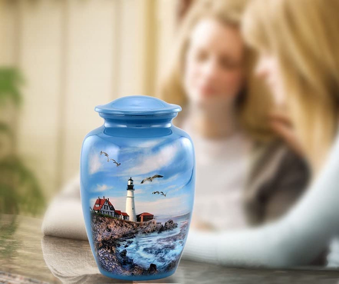 Lighthouse Cremation Urn Adult Lighthouse Urn Funeral and - Etsy