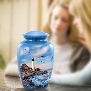 Lighthouse Cremation Urn, Adult Lighthouse Urn, Funeral and Memorial ...