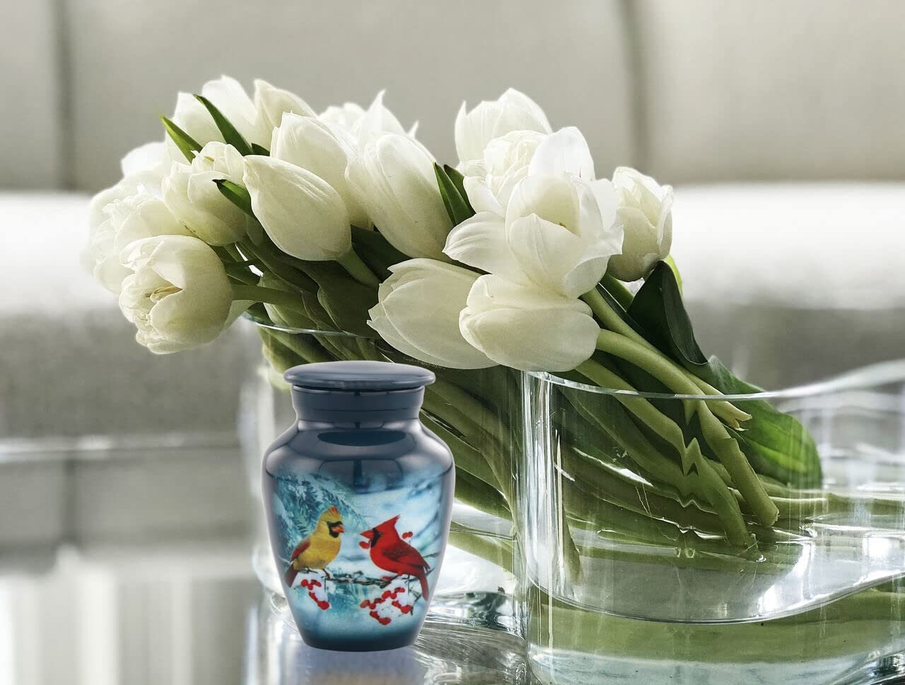 Cardinal Keepsake Urn - Cardinal Couple Keepsake Urn for Ashes ...