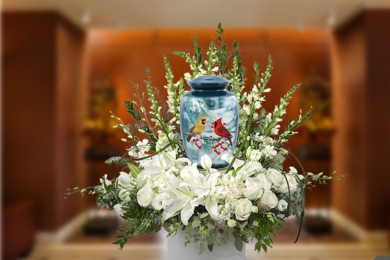 Cardinal Couple Urn Adult Cardinal Urn Funeral and Memorial - Etsy