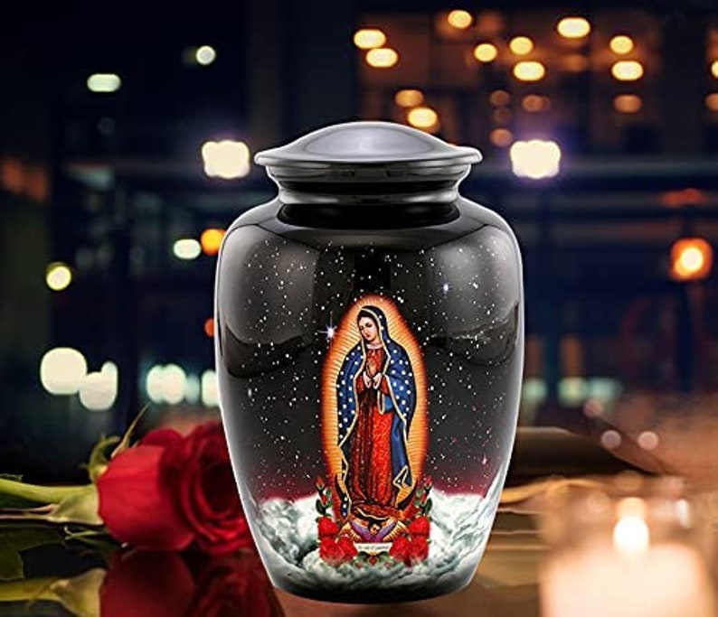 Our Lady of Guadalupe Cremation Urn Adult Religious Urn - Etsy