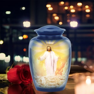Jesus Christ Urn - Handcrafted Jesus Urn - Religious Urn - Funeral and ...