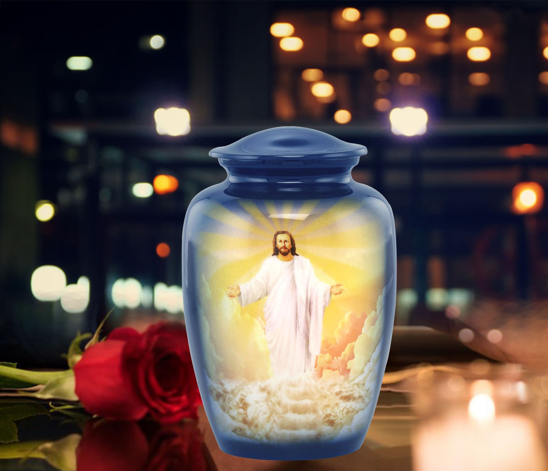 Jesus Christ Urn - Handcrafted Jesus Urn - Religious Urn - Funeral and ...