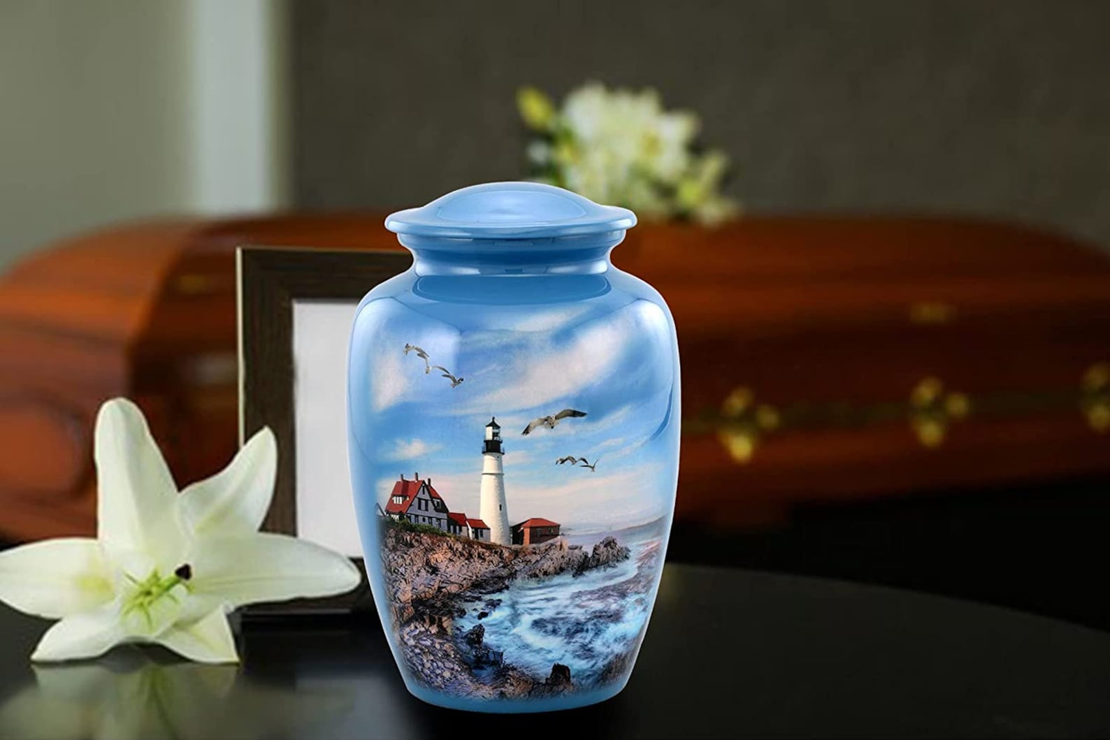 Lighthouse Cremation Urn, Adult Lighthouse Urn, Funeral and Memorial ...