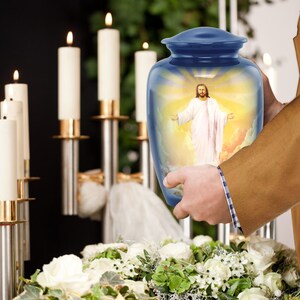 Jesus Christ Urn - Handcrafted Jesus Urn - Religious Urn - Funeral and ...