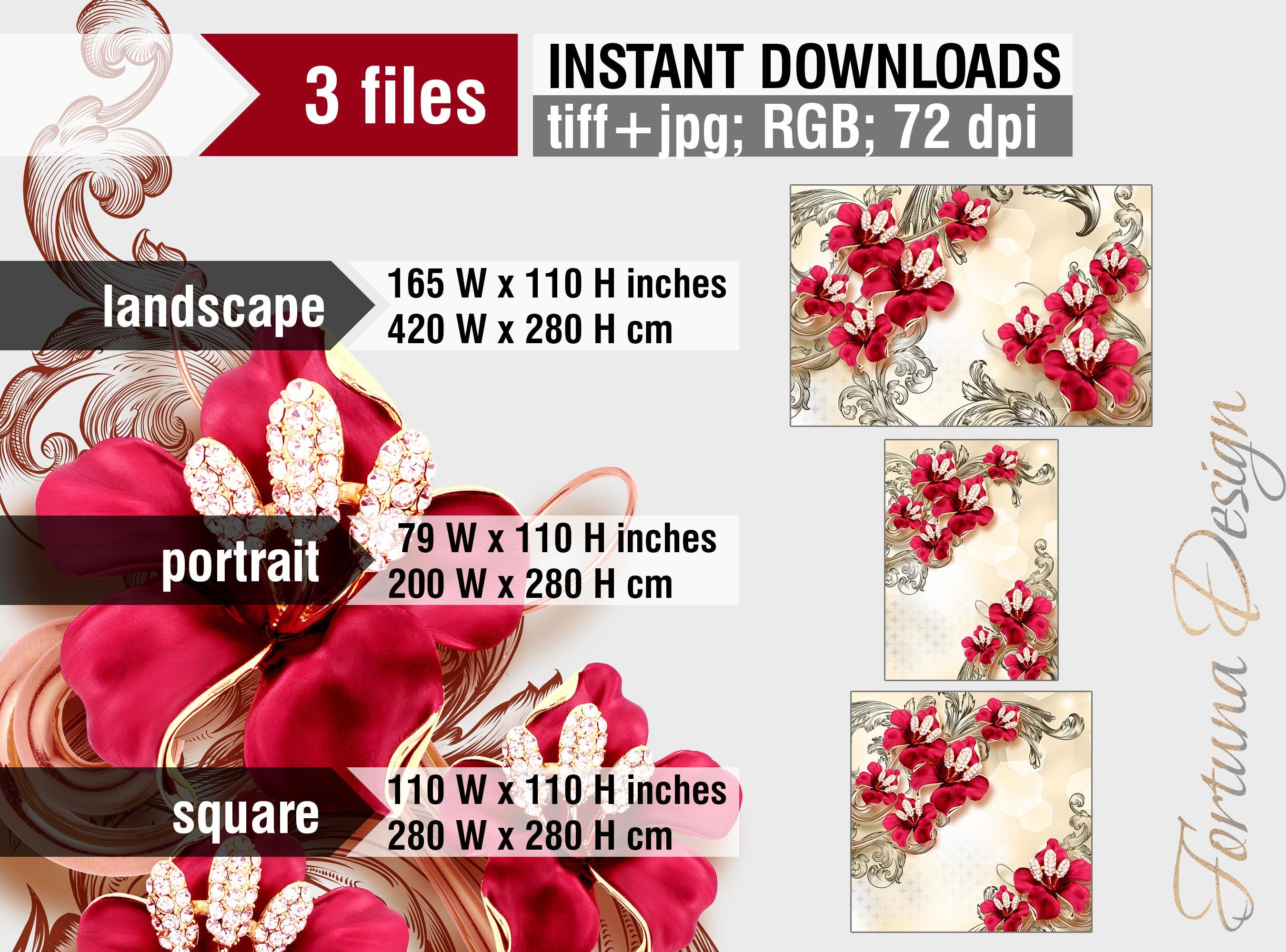 3D Printable Wallpaper, Living Room Art, Digital Download, High Quality ...