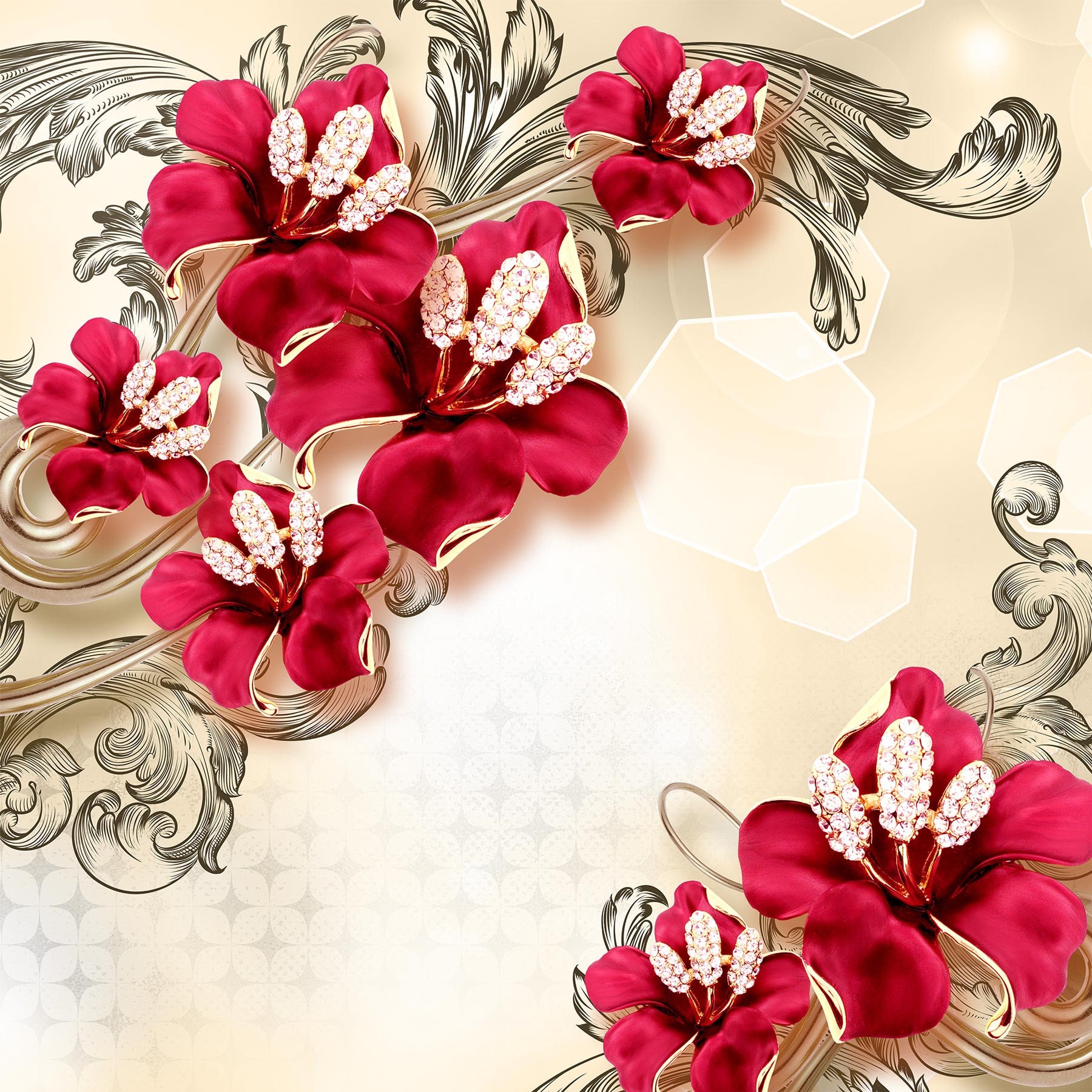 3D Printable Wallpaper, Living Room Art, Digital Download, High Quality ...