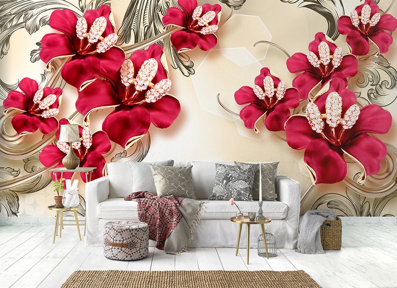 3D Printable Wallpaper, Living Room Art, Digital Download, High Quality ...