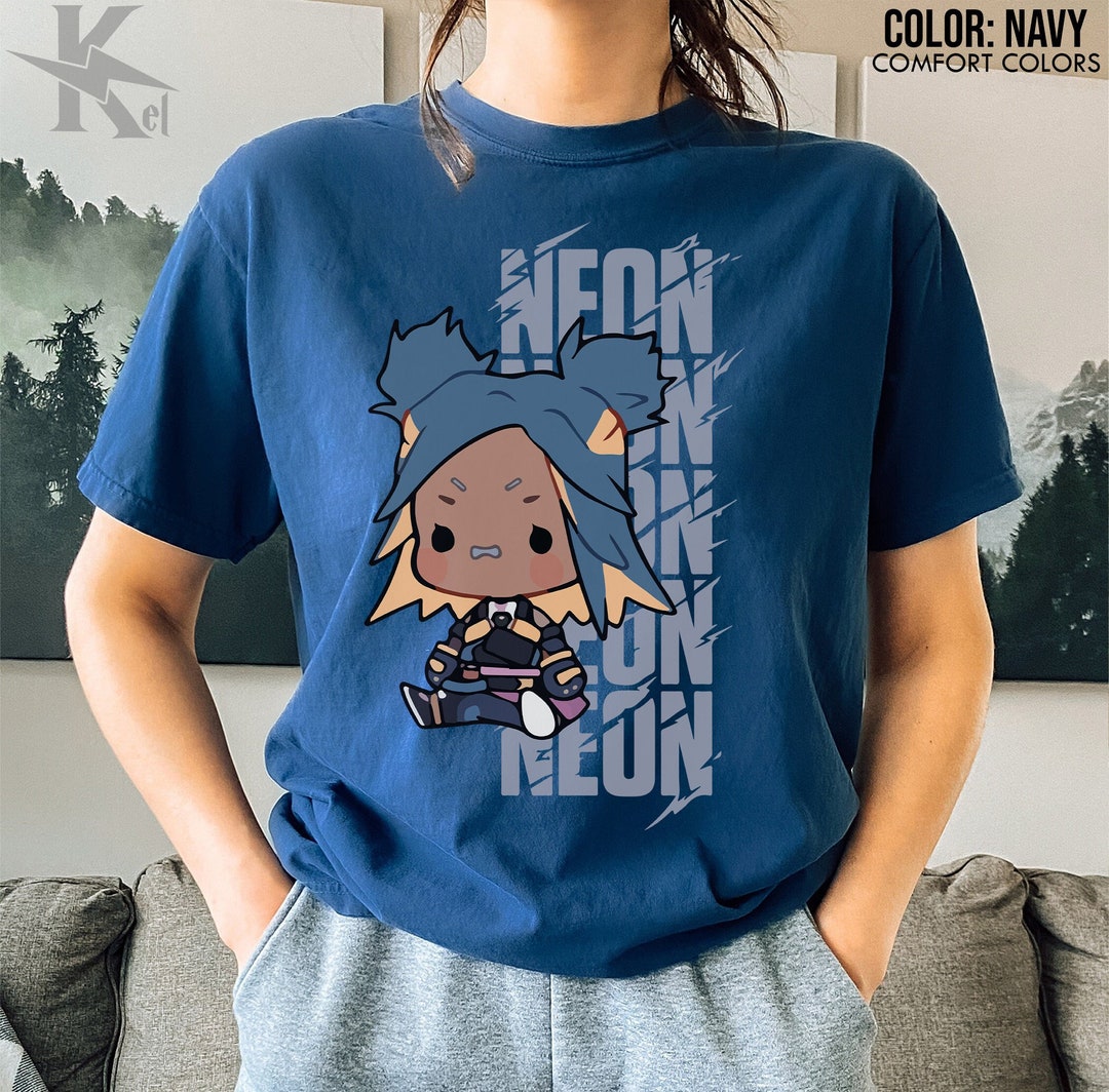 Neon Valorant Comfort Colors Shirt, Cute Chibi Agent Valorant Shirt ...