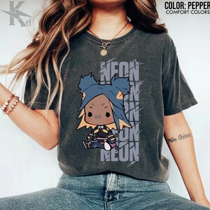 Neon Valorant Comfort Colors Shirt, Cute Chibi Agent Valorant Shirt ...