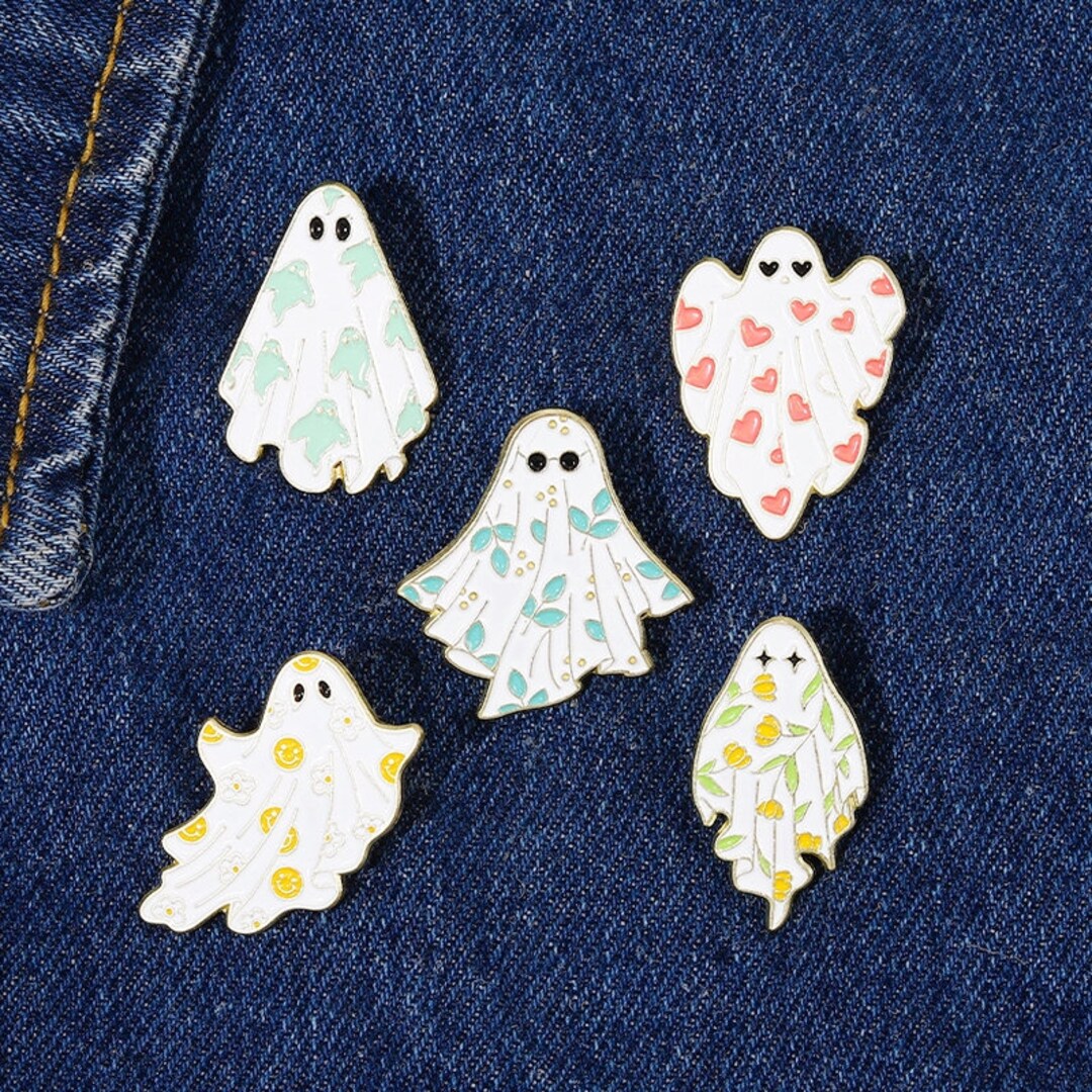 Halloween Series Ename Pins Cartoon Cute Little Ghost Enamel - Etsy
