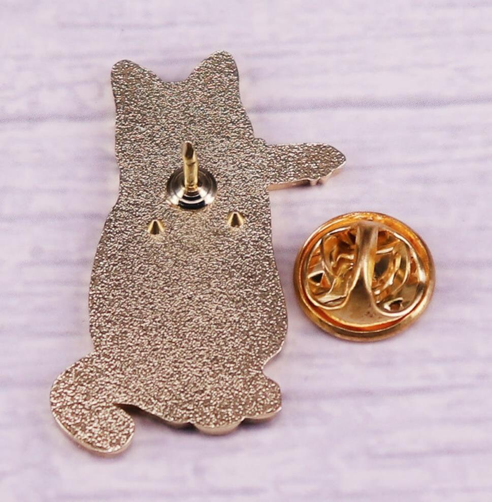 Cat Knife Enamel Pin Grey Cat Brooch Fashion Jewelry Accessories - Etsy