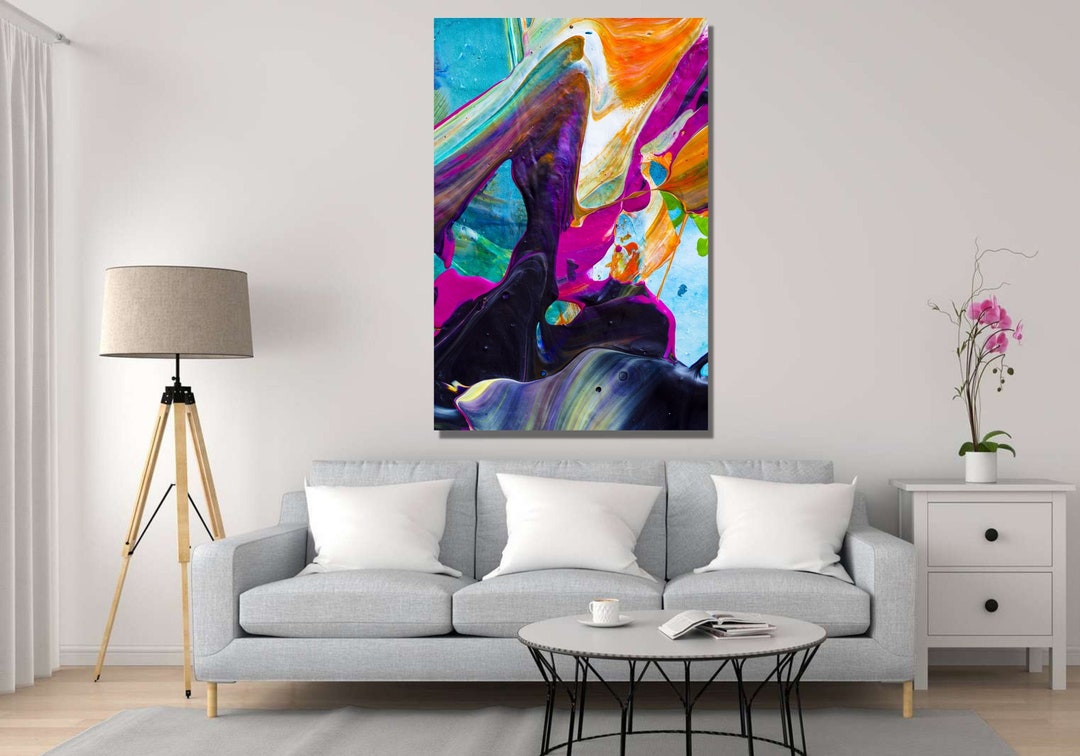 Colorful Painting Poster, Colorful Painting Canvas Wall Art, Colorful ...