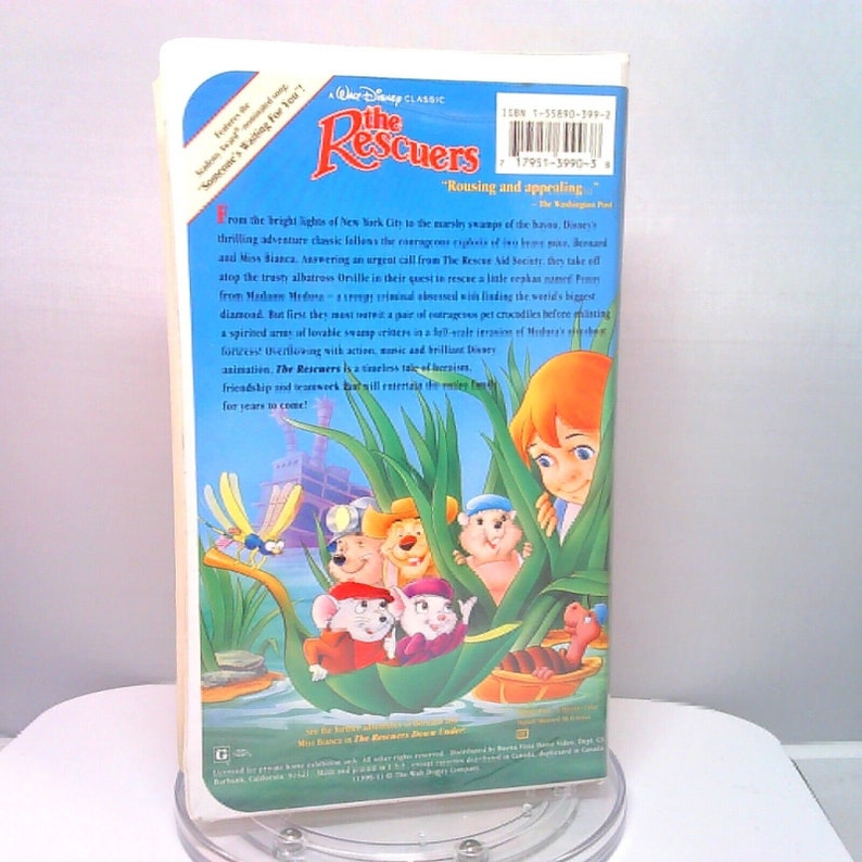 The Rescuers VHS 1992 Walt Disney Classic "black Diamond" Edition ...