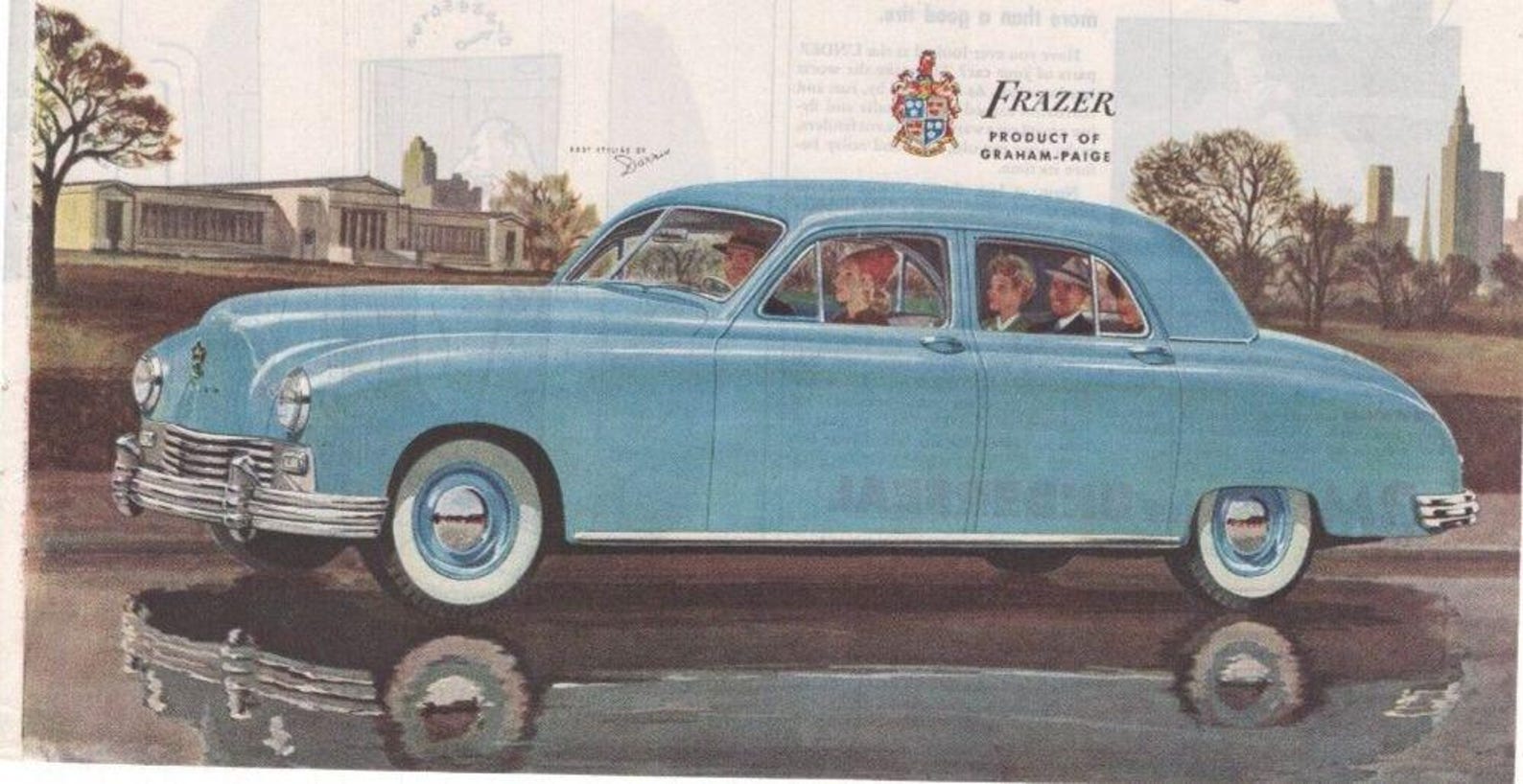 Vintage Original Kaiser Fraser Car Magazine Advertisement 1947 Color ...