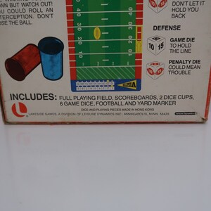 Vintage Lakeside Half Time Football Dice Game W/ Original Box 1979 ...