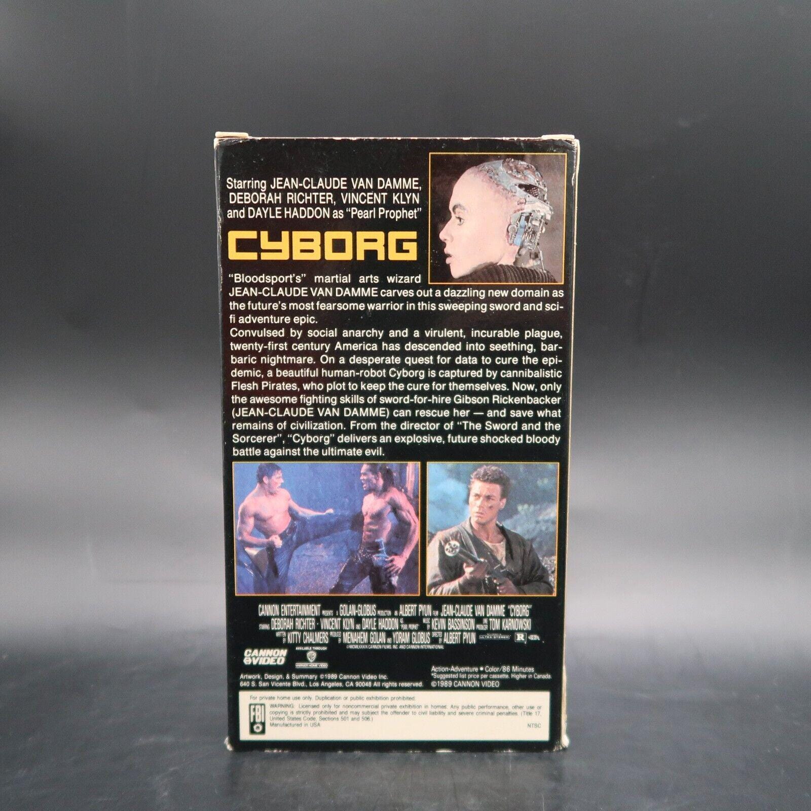 Cyborg VHS Vintage 1989 Cannon Video Jean Claude Van Damme Rental ...