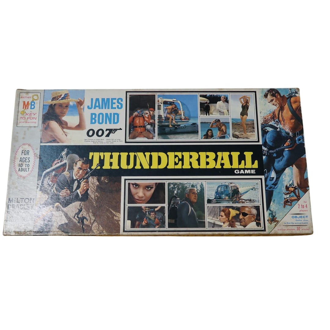 Milton Bradley James Bond Thunderball Board Game Complete Vintage 1965 ...