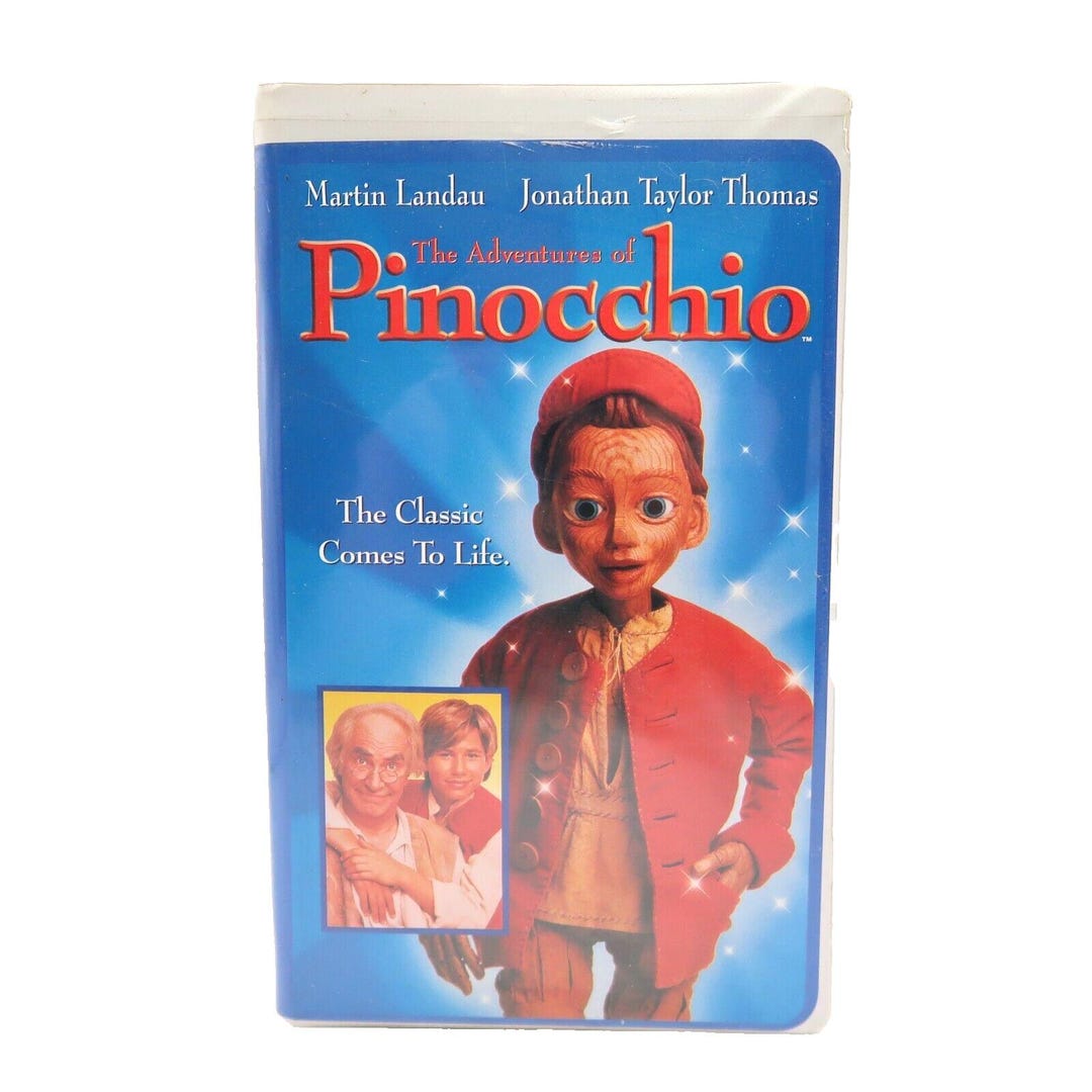 Pinocchio (1996) VHS Vintage New Line Jonathan Taylor Thomas Live ...