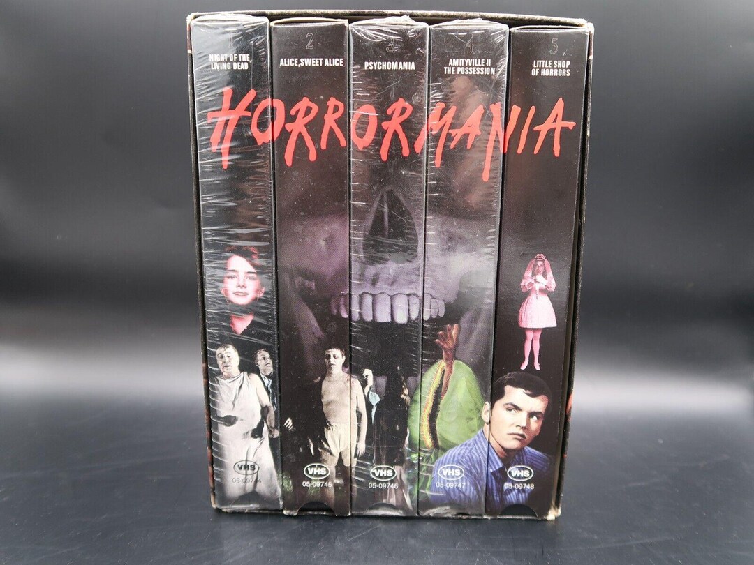 Horrormania Horror Movie Collection Box Set VHS 1999 Vintage Good Times ...