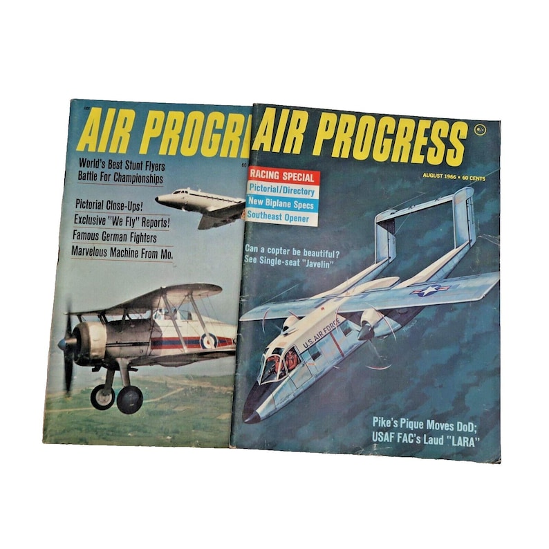 Air Progress Magazine Lot Aug Dec 1966 Vintage Airplanes Aviation ...