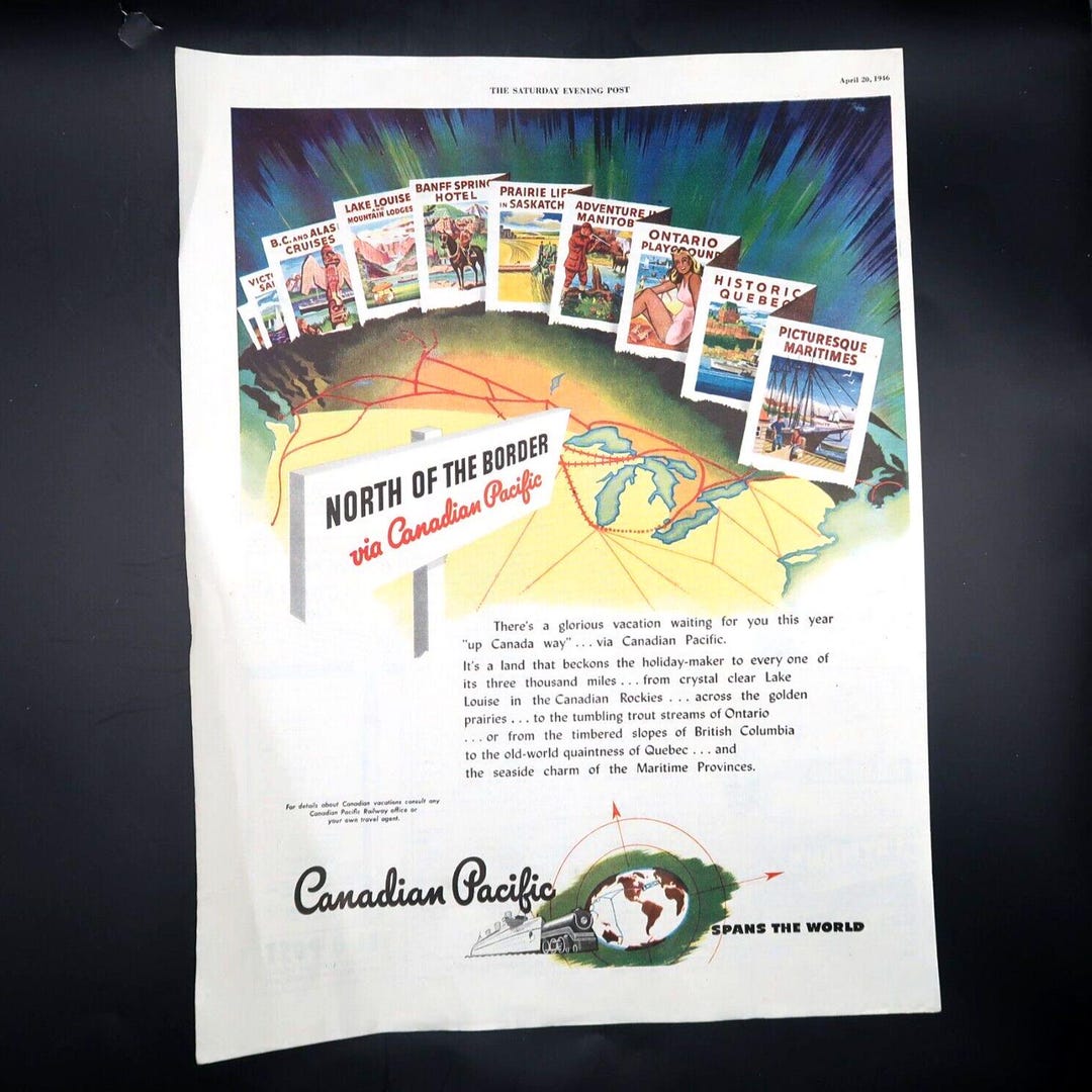 Canadian Pacific Railways Advertisement 1946 Vintage Railroad ...