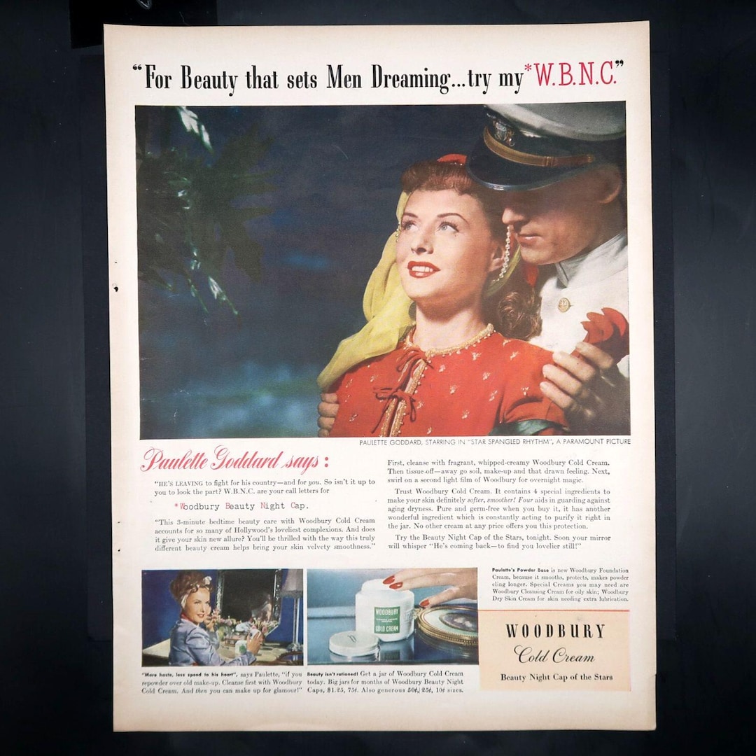 Woodbury Cold Cream Magazine Advertisement 1940s Vintage Original ...