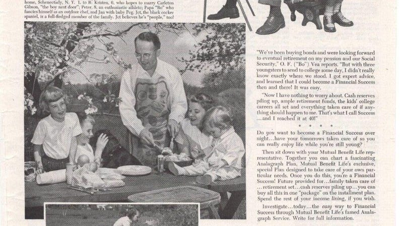 Vintage Original Mutual Benefit Life Insurance Magazine Advertisement ...