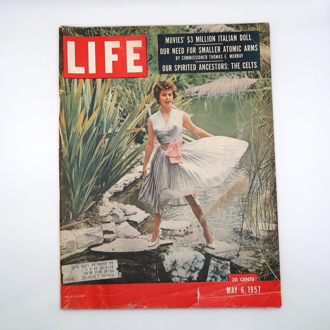 Life Magazine May 6 1957 Sophia Loren Cover Atomic Age Vintage - Etsy
