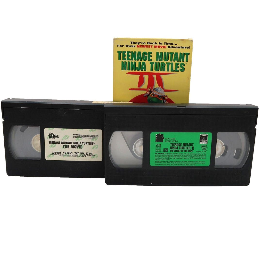 Teenage Mutant Ninja Turtles VHS Set of 3 FHE New Line Vintage Tested ...