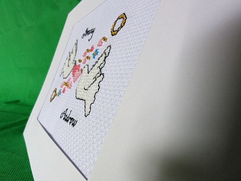 Custom Made Embroidered Wedding Card - Etsy