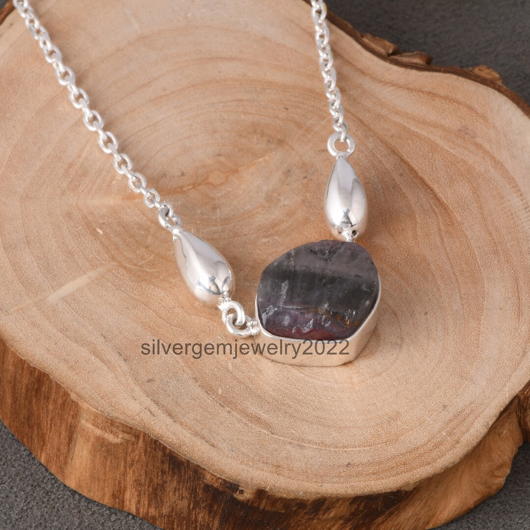 Rare Super Seven Crystal Necklace - 925 Sterling Silver Handmade ...