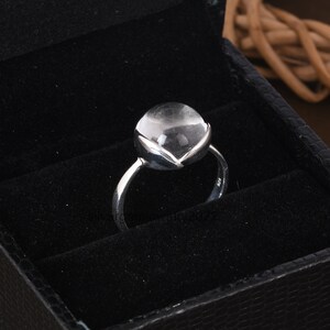 Clear Crystal Quartz Ring Transparent Ring Crystal Quartz - Etsy