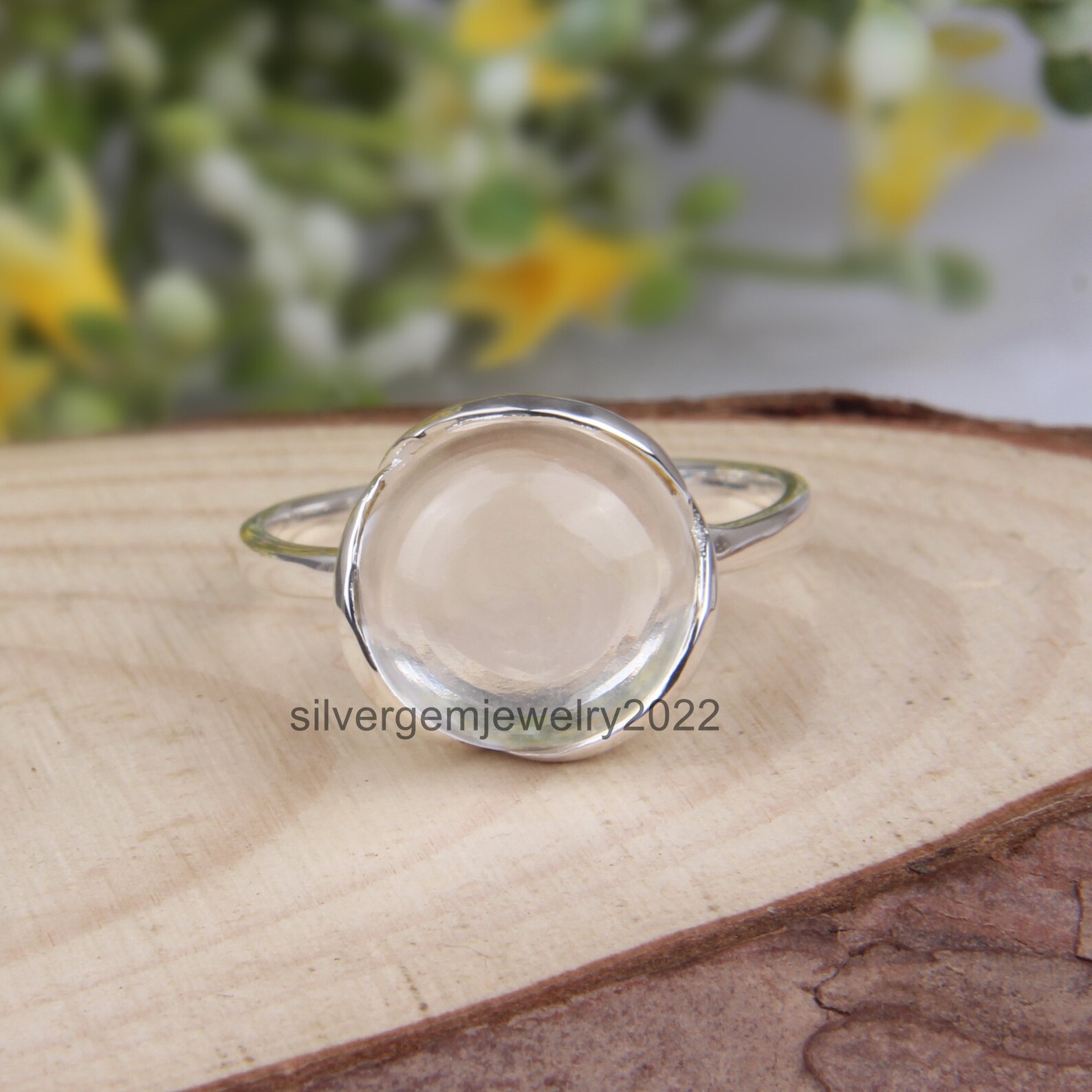 Clear Crystal Quartz Ring Transparent Ring Crystal Quartz - Etsy