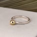 Simple Ball Ring - 925 Sterling Silver Ring - Handmade Two Tone Ring ...