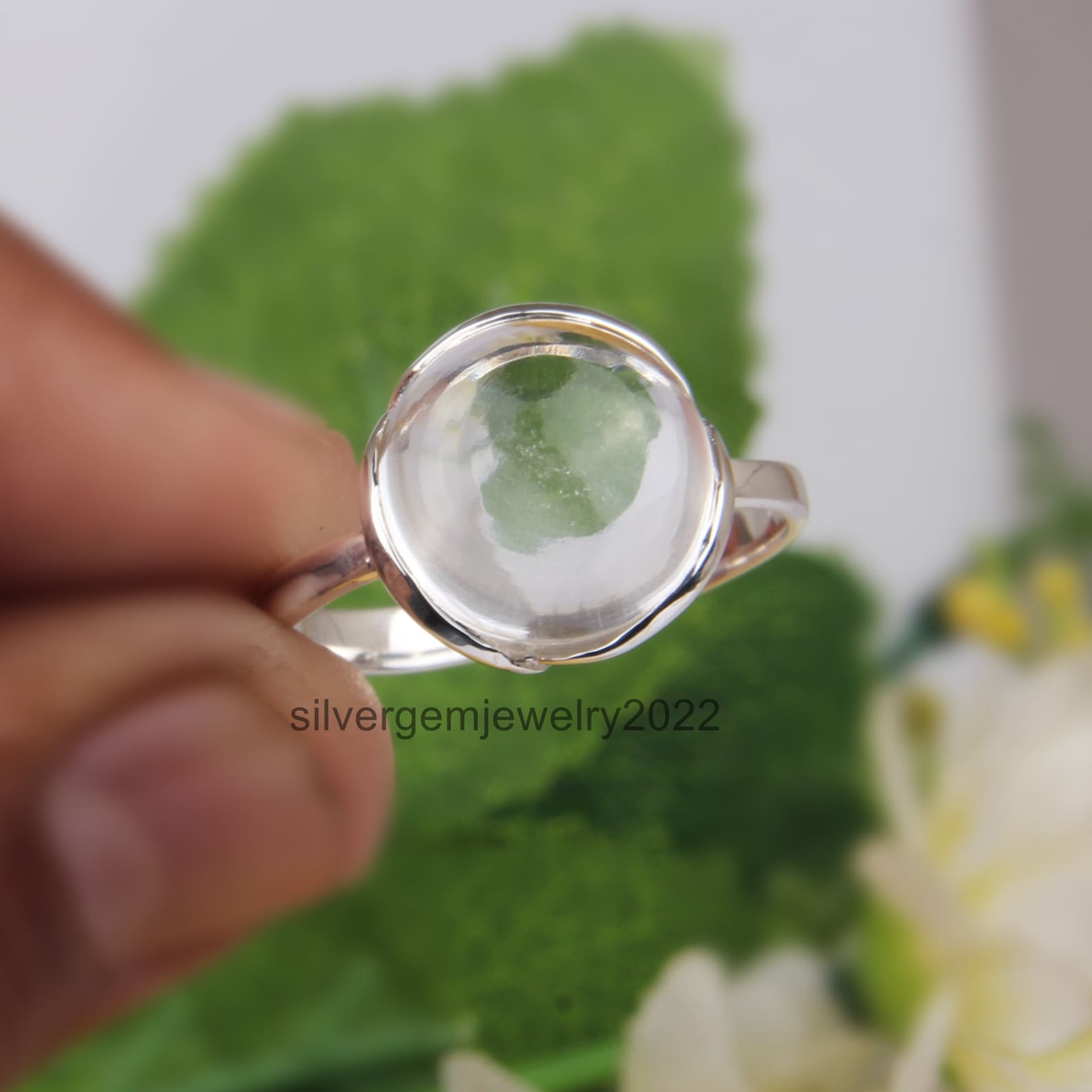 Clear Crystal Quartz Ring Transparent Ring Crystal Quartz - Etsy
