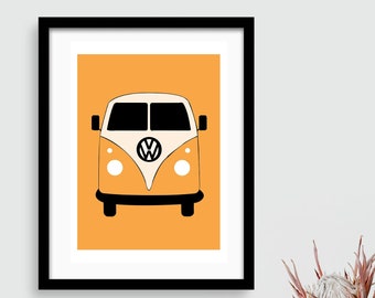 Vw Camper Van Poster - Etsy UK