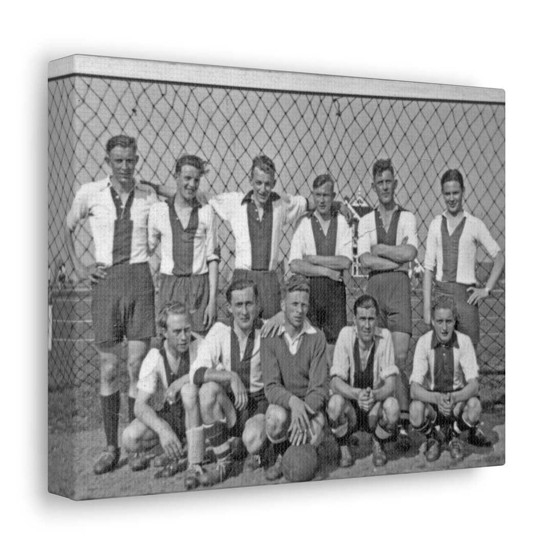 Vintage Soccer Team Photo Wall Art, Black and White Old Sport Fan ...
