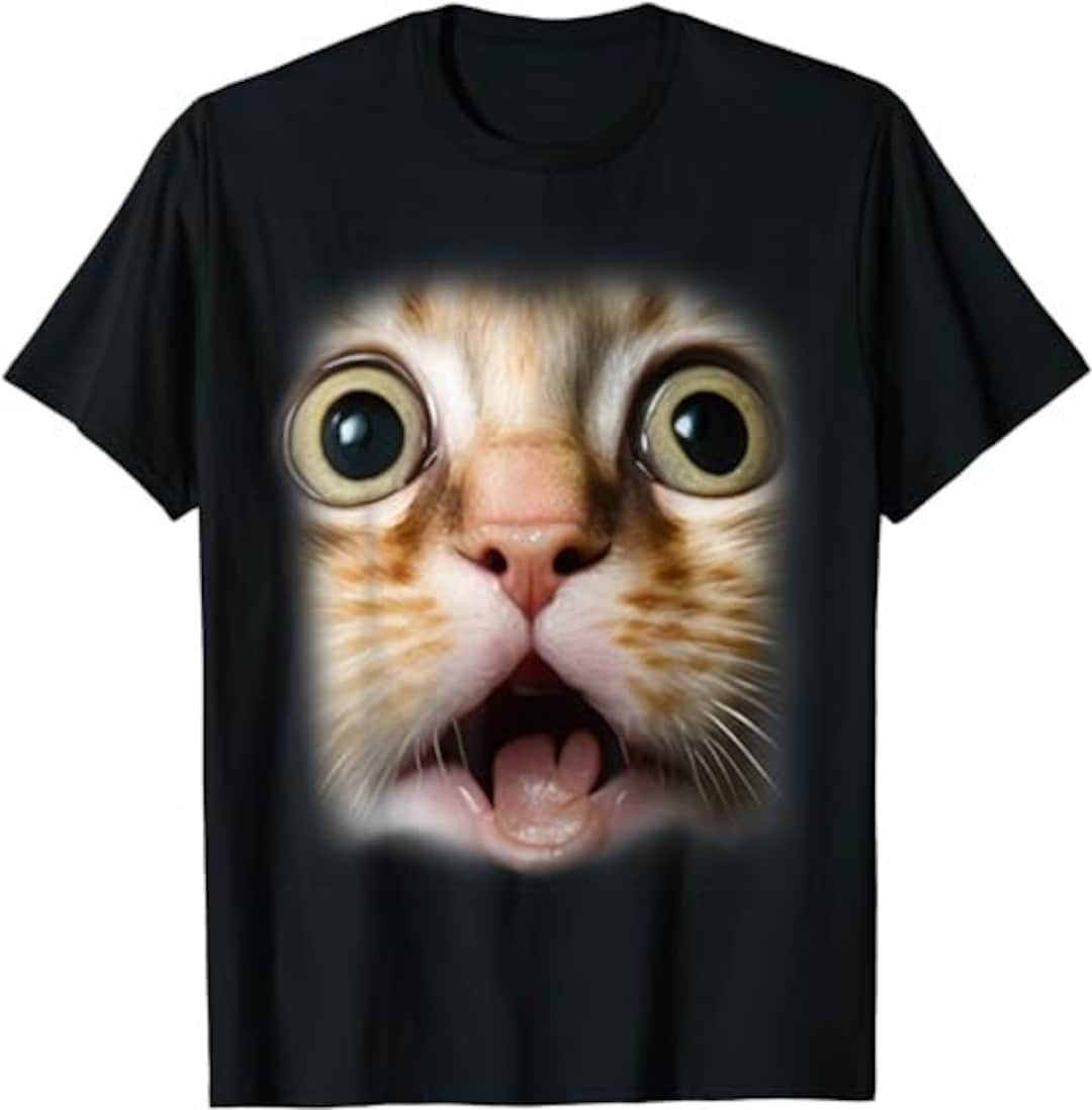 Funny Surprised Cat Face Meme Animal Big Troll Monkey Face - Etsy
