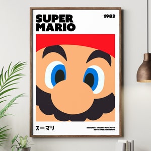 Super Mario Poster Print - Wall Art, Gaming, Geek, Gamer, for Him, for ...