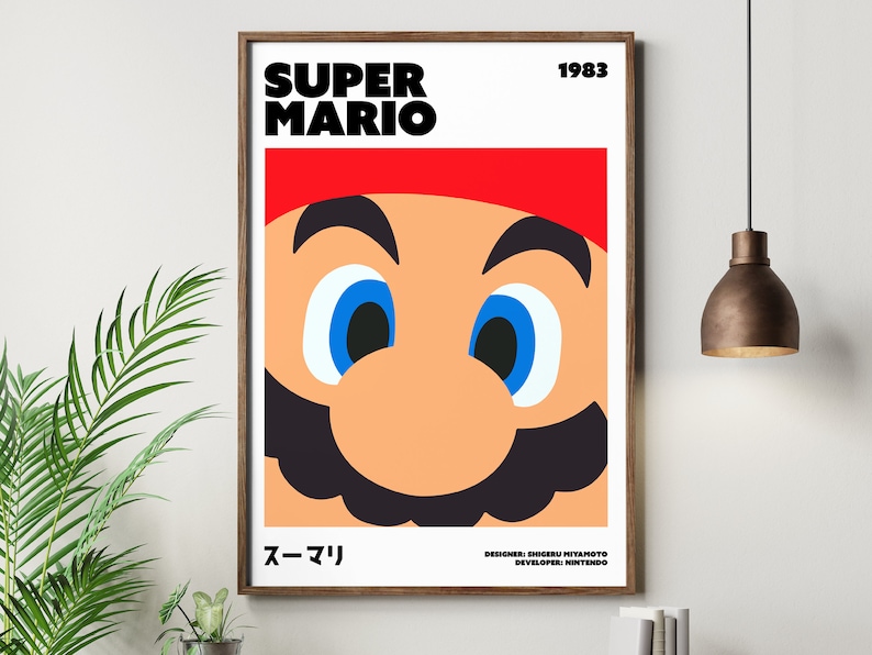Super Mario Poster Print Wall Art, Gaming, Geek, Gamer, for Him, for ...
