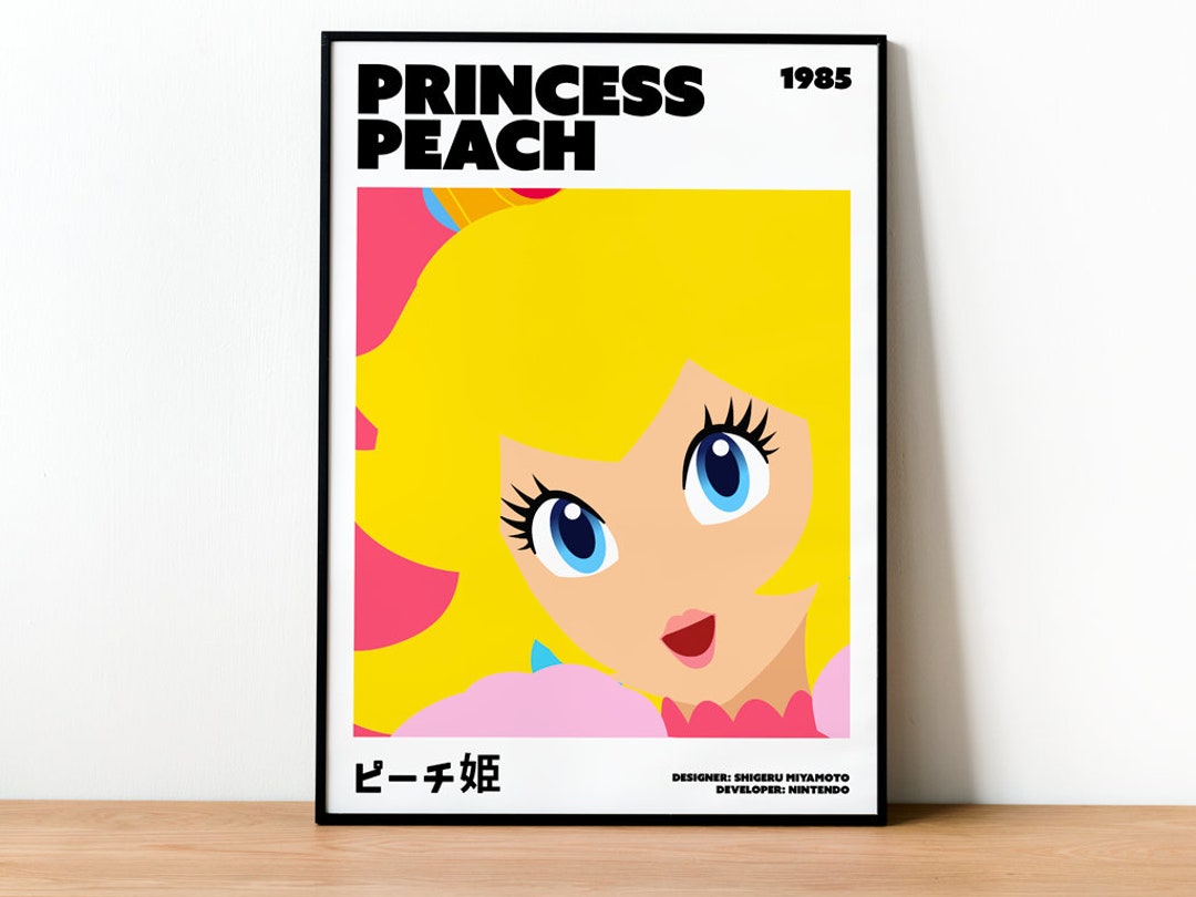 Princess Peach Poster Print - Wall Art, Gaming, Geek, Gamer, for Him ...