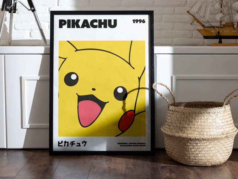 Pokemon Pikachu Poster Print - Wall Art, Gaming, Geek, Gamer, for Him ...
