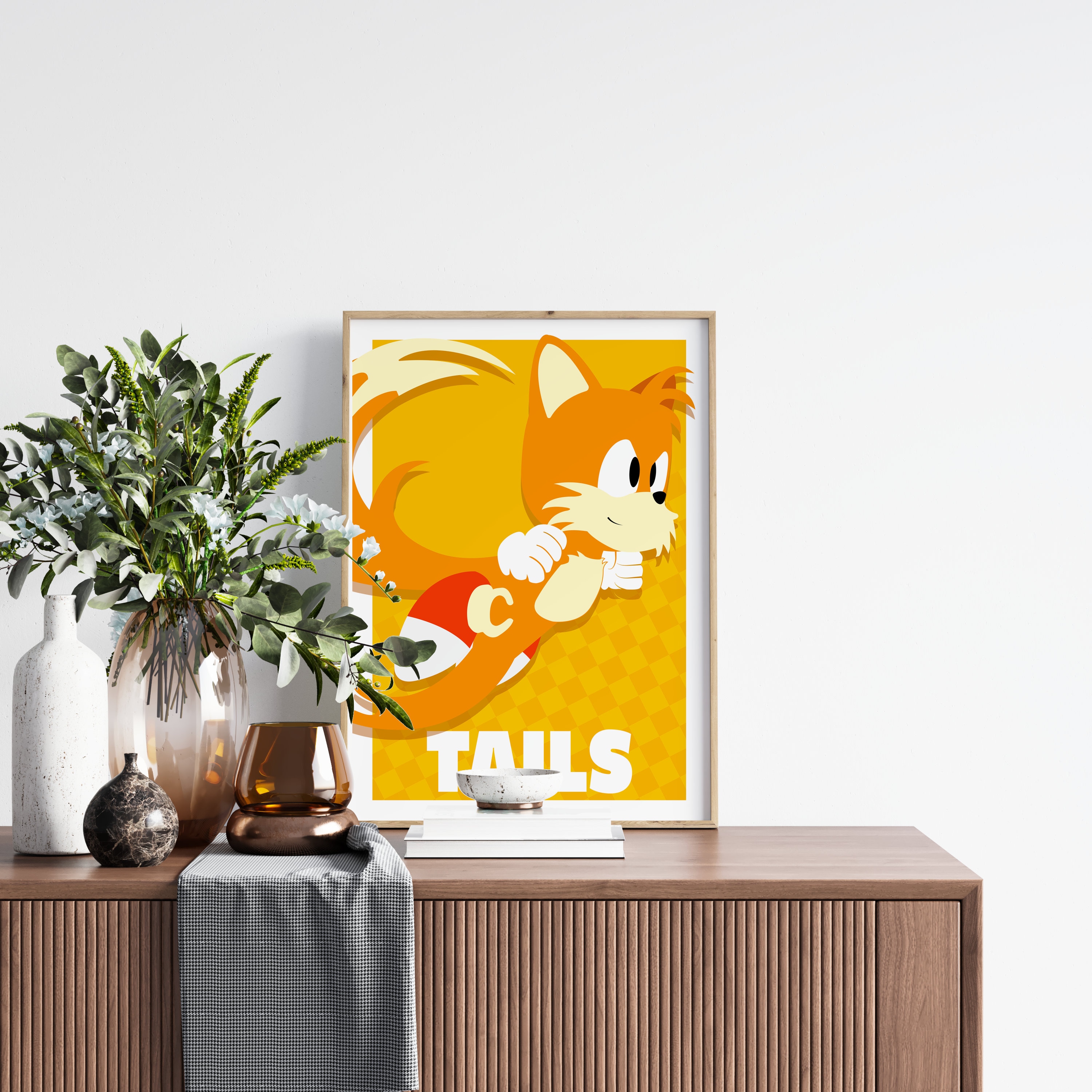 Tails Sonic the Hedgehog Poster Print Wall Art Gaming - Etsy