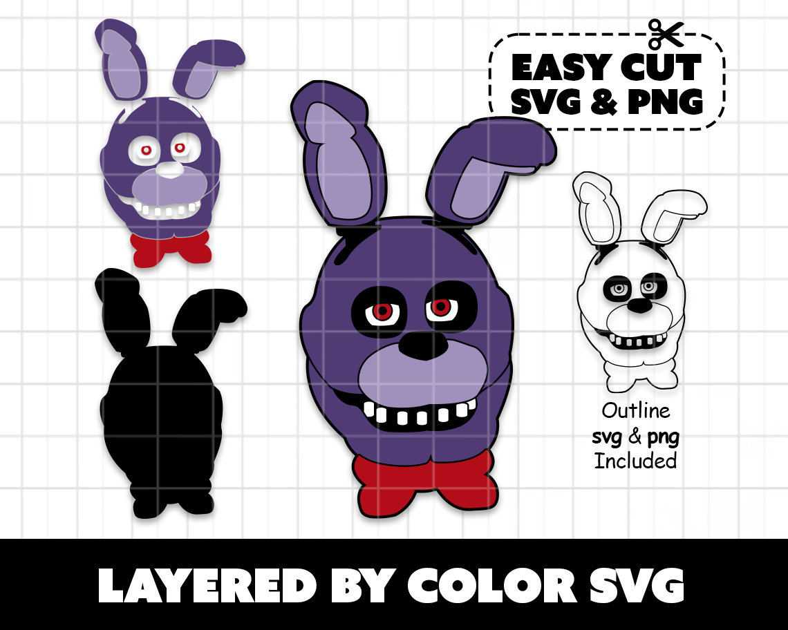 SVG - Bunny - Five Nights at Freddy's (fnaf) - Digital File, Layered by ...