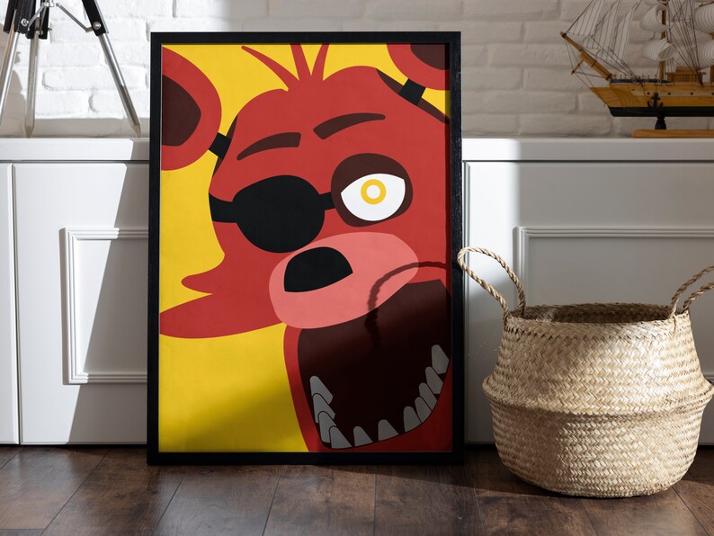 Foxy - Five Nights at Freddy's Poster Print – Gamer Wall Art (unframed ...