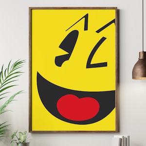 Pac-man Poster Print - Wall Art, Gaming, Geek, Gamer, for Him, for Her ...