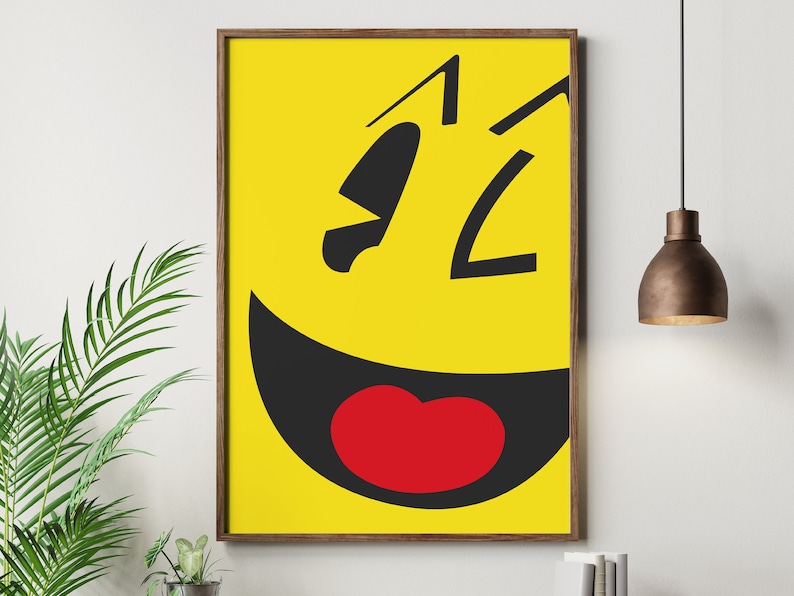 Pac-man Gamer Art Print – Unofficial Retro Gaming Poster (unframed) - Etsy