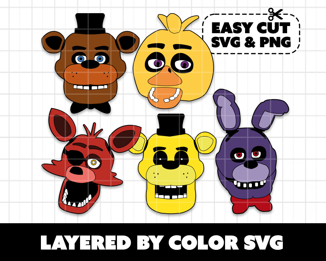 SVG Bundle - Five Nights at Freddy's (fnaf) - Digital File, Layered by ...